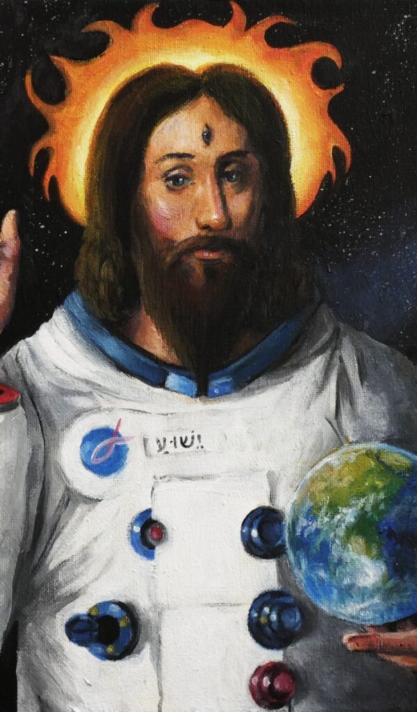 Space Jesus Loves You (Mostly) – Lee Lanier Paints