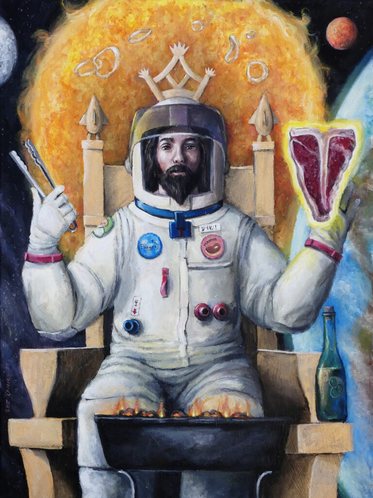 Space Jesus Loves You (Mostly) – Lee Lanier Paints